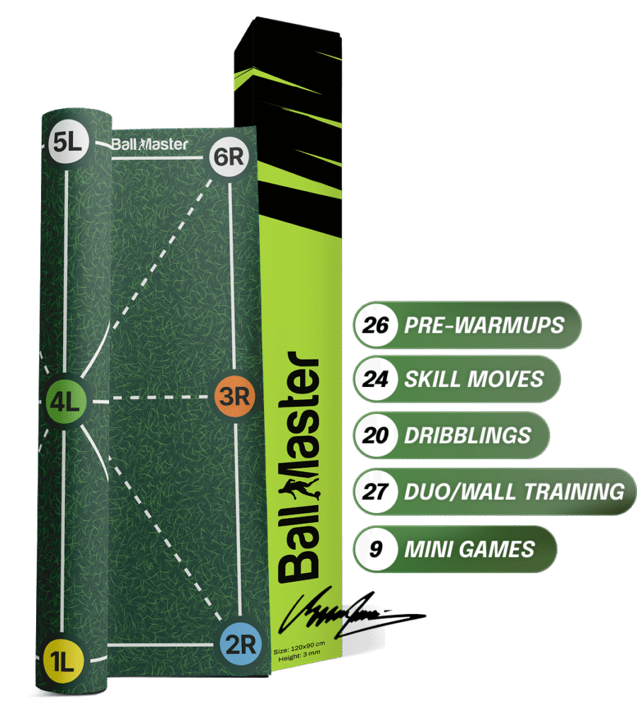 Ballmaster® – Football Training Mat with 100+ Free Drills